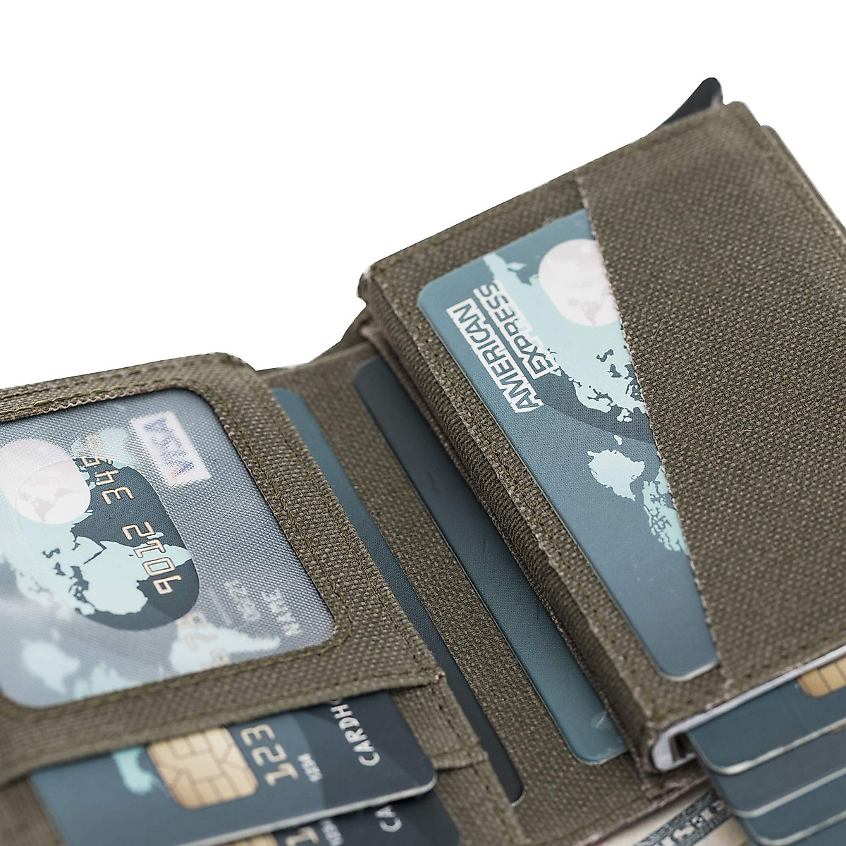 BOSANI Tactical Waterproof Canvas Mechanized Wallets (Light Green)