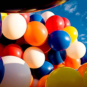 LEEZZIZZ Giant Balloons 36 Inch Large Balloons Latex, Big Balloons, 9 Pcs Jumbo Balloons Bluk for Kid's Party Wedding Birthday Supply Decorations. Multi