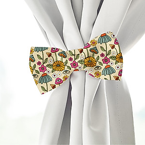 Whaline 12Pcs Retro Floral Cotton Fabric Bundles Rose Pink Boho Flower Rainbow Fat Quarters Groovy Hippie Quilting Patchwork for DIY Handmade Crafting, 18 x 22 Inch