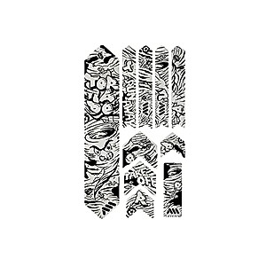 All Mountain Style Bike Frame Protector Extra - Universal Fit, 10-Piece Set for Down Tube, Chainstay, Cable Wear, High-Impact Honeycomb PVC