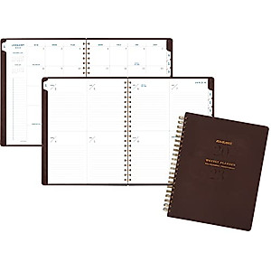 AT-A-GLANCE 2023 Weekly & Monthly Planner, 8-1/2" x 11", Large, Spiral Bound, Monthly Tabs, Pocket, Signature, Brown (YP90509)