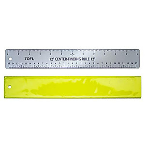 Scrap Book12 Inch Stainless Steel Center Finding Ruler Finds Exact Center Between Two Points, Ideal for Woodworking, Metal Work, Crafting, Drawing, Projects Around Home Standard - Metric