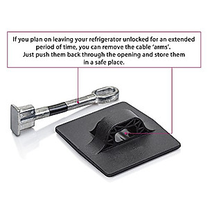 Computer Security Products Refrigerator Door Lock With Padlock, Black