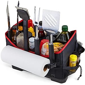 Grillman Large Griddle/Grill Caddy – BBQ/Tailgating Accessories, BBQ Storage Caddy - Blackstone Grill Condiment Holder - Blackstone Cook Caddy – Tool Organizer - Grilling Gifts for Men, Father's Day