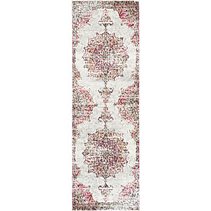 nuLOOM Tabitha Vintage Medallion Runner Rug, 2' 8" x 12', Pink
