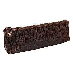 The Antiq: Leather Pencil Pouch, Leather Pen Case, Zipper Pen Case, USB Hub Case, Artist Tool Case, Mobile Charger Case, Coin Case/Pouch, Marker Pouch/Case Useful for students and office purposes
