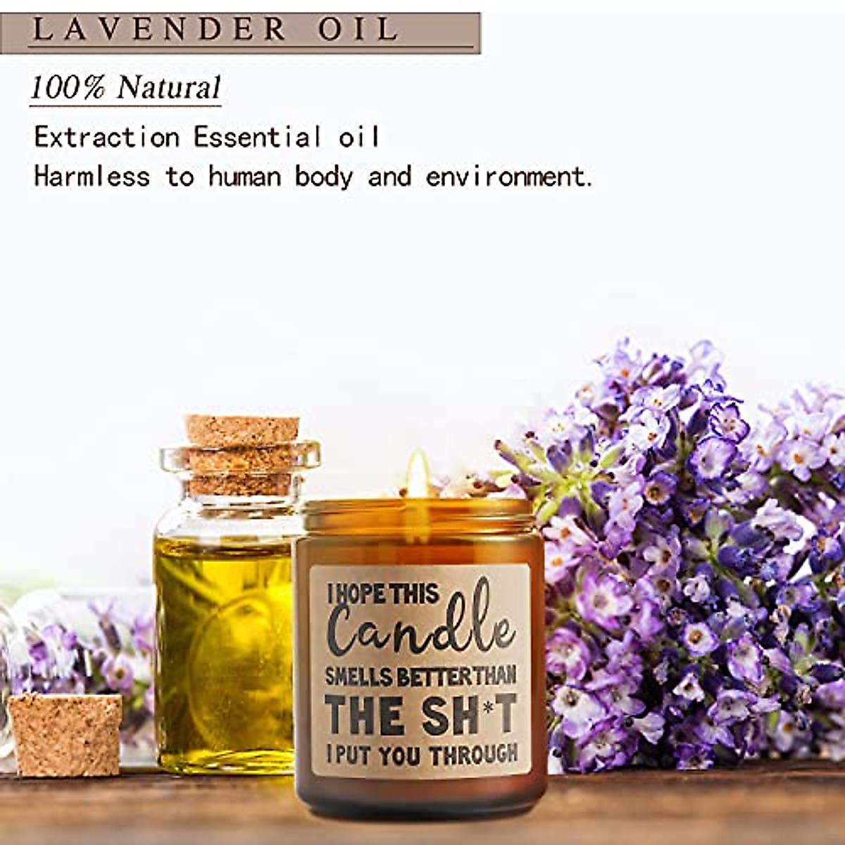 Aromaflare Scented Candles Best Friend Funny Mother Father's Day Gifts for Women Personalized Birthday Gift for Sisters Bestie Unique Christmas Presents for Female (Brown c)