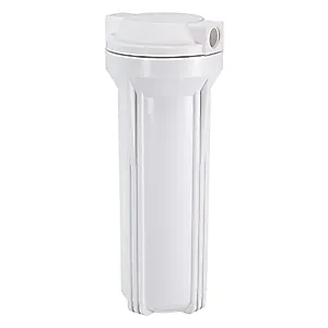 MECCANIXITY Water Filter Housing 10" Whole House Filtration System 1/2 Inch Inlet/Outlet Port for Kitchen White