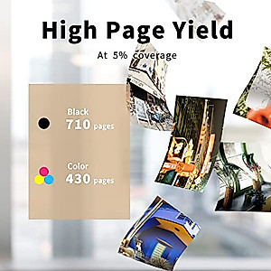 XJI 63XL Remanufactured Ink Cartridges Replacement for HP Ink 63 XL Black and Tri-Color Combo Pack, for OfficeJet 3830 3833 5255 5258 5260 Envy 4510 4520 4650 DeskJet 1112 2132 3630 3634 3639 Printer