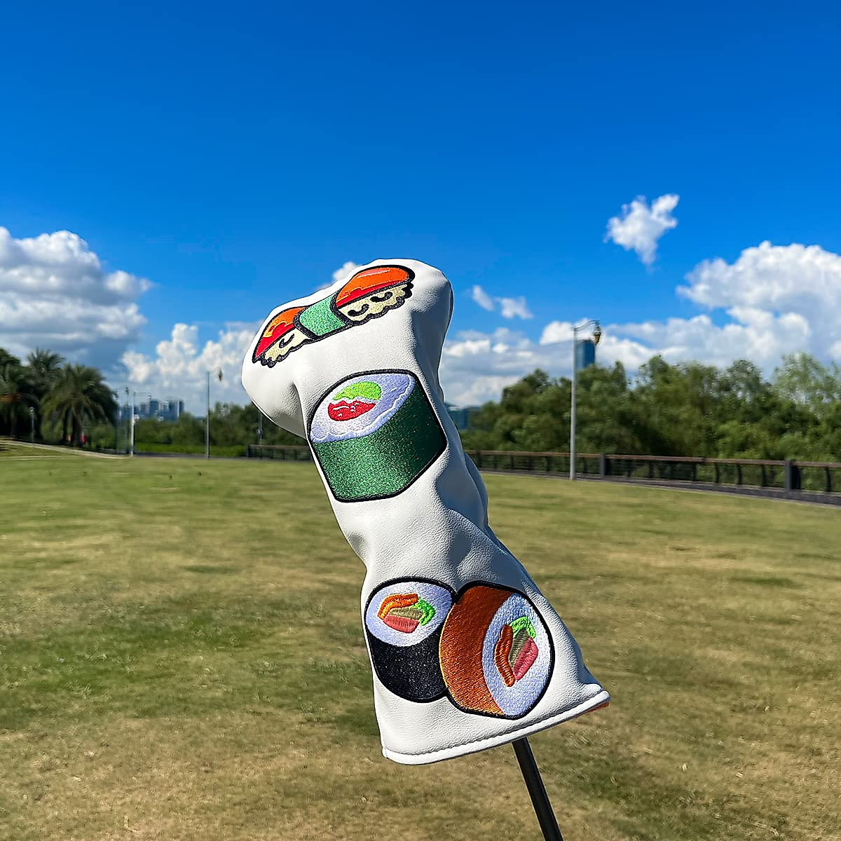 Japanese Sushi Golf Club Covers - Golf Accessory for Men, Women, Kids, Golfer - 3 Model Options Golf Driver Headcover/Golf Fairway Wood Head Cover/Hybrid Club Head Cover