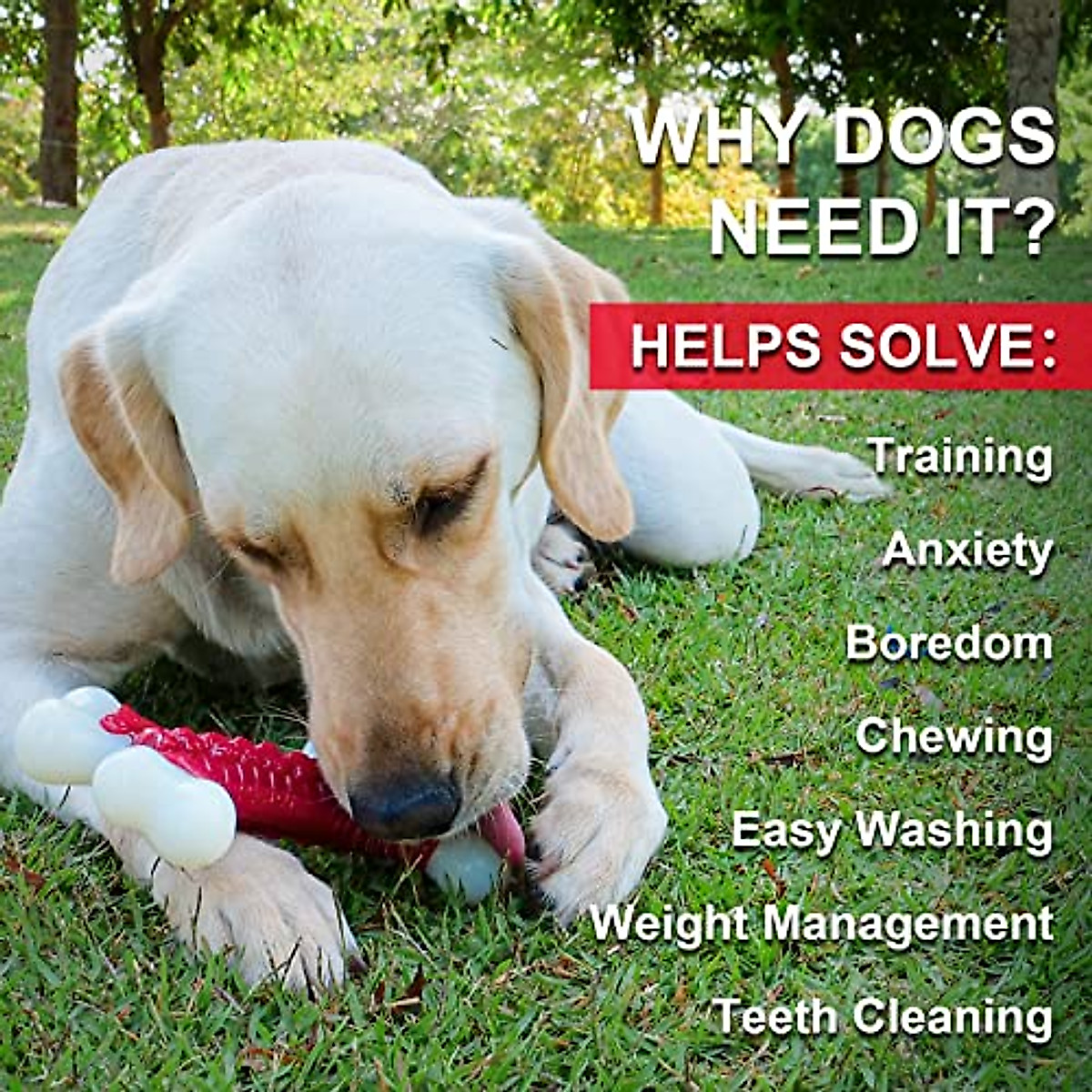 Kseroo Tough Dog Toys, Dog Toys for Aggressive Chewers Large Breed, Aggressive Chew Toys for Large Dogs, Dog Bone Chew Toy Nylon Durable Dog Toys for Large Dogs Dog Extreme Chew Toys Indestructible