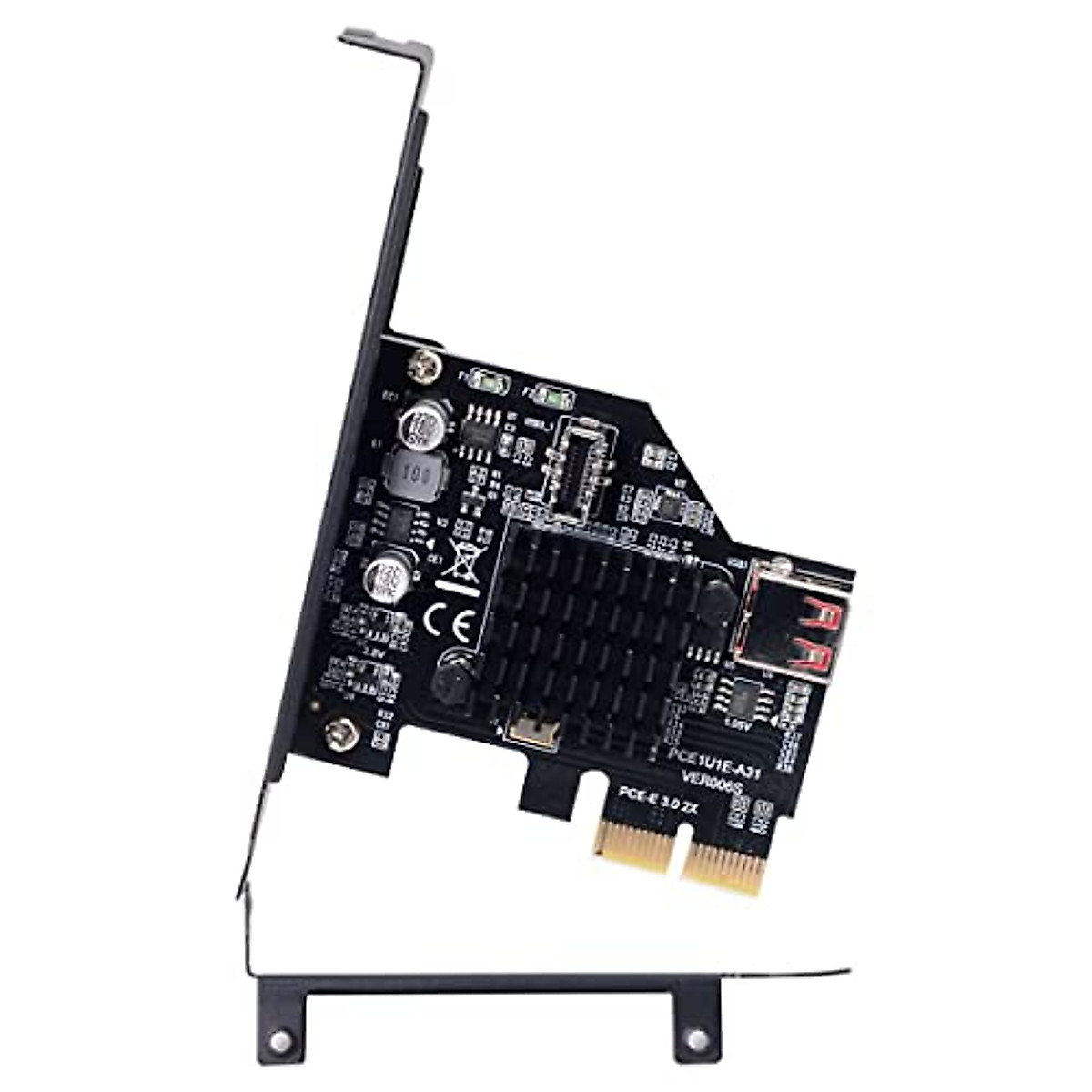 ChenYang 2 Port USB 2.0 ＆ USB 3.1 Gen 2 Type-E Front Panel Socket to PCI-E 2X PCI Express Expansion Card Adapter
