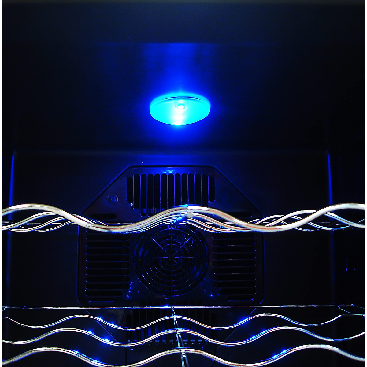 Vinotemp EL-28SILC 28 Bottle Cooler Refrigerator, Freestanding Wine Fridge with Touch Screen Adjustable Temperature Control, Dual-Paned Glass Door and Safety Lock, Metallic