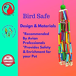 Bonka Bird Toys 000708 Wind Chimes Bird Toy Parrot cage Toys Cages Conure African Grey Parakeet