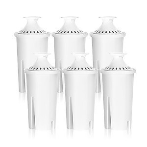 Overbest NSF Certified Pitcher Water Filter, Replacement for Brita® Pitchers and Dispensers, Brita® Classic 35557, OB03, Mavea® 107007, and More, Pack of 6