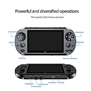 Soso Handheld Game Console 8GB Built in 10000+ Video Games, 4.3 inch HD Portable Game Console, Nostalgic Classic Dual-Shake Game Console, Birthday Xmas Gifts, Multi-Language