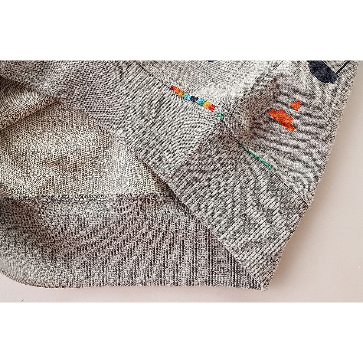 Funnymore Baby Boy's Crewneck Sweatshirt Clothes,Long Sleeve Shirt Top Outfits Grey Excavator 2t