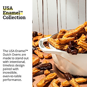 Lodge USA Enamel Dutch Oven 7.5 qt., White