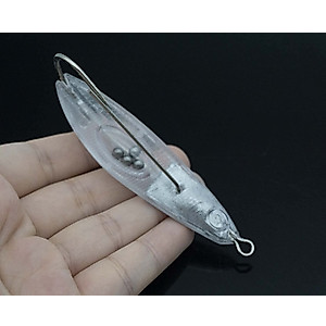 10PCS Unpainted Fishing Lure Blanks 17.49g 8.8cm with 7mm Free Fishing Eye Crankbait Baits Simulation Blank Body Clear Hard Baits Trout Salmon Minnow Lure Popper Lures Topwater Freshwater 8199