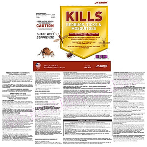 JT Eaton 209-W1G Bed Bug, Tick, and Mosquito Killer Spray, Water-Based Insecticide, Gallon with Sprayer