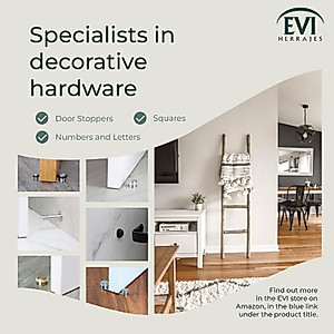 EVI | Wall/Handle Adhesive Doorstop | 0.9'' X 0.55'' | White Rubber | V2A Stainless Steel | Matte Finish | Includes Screw + Clamping Anchor | Mod. I-205/24