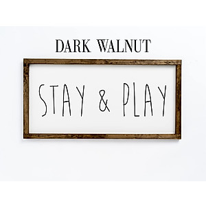 Playroom Wall Decor - Playroom Decor - Play Sign - Playroom Sign - Play Room Wall Decor - Stay And Play Sign - Lets Play Sign - Play Sign For Playroom - Lets Just Play - Playroom