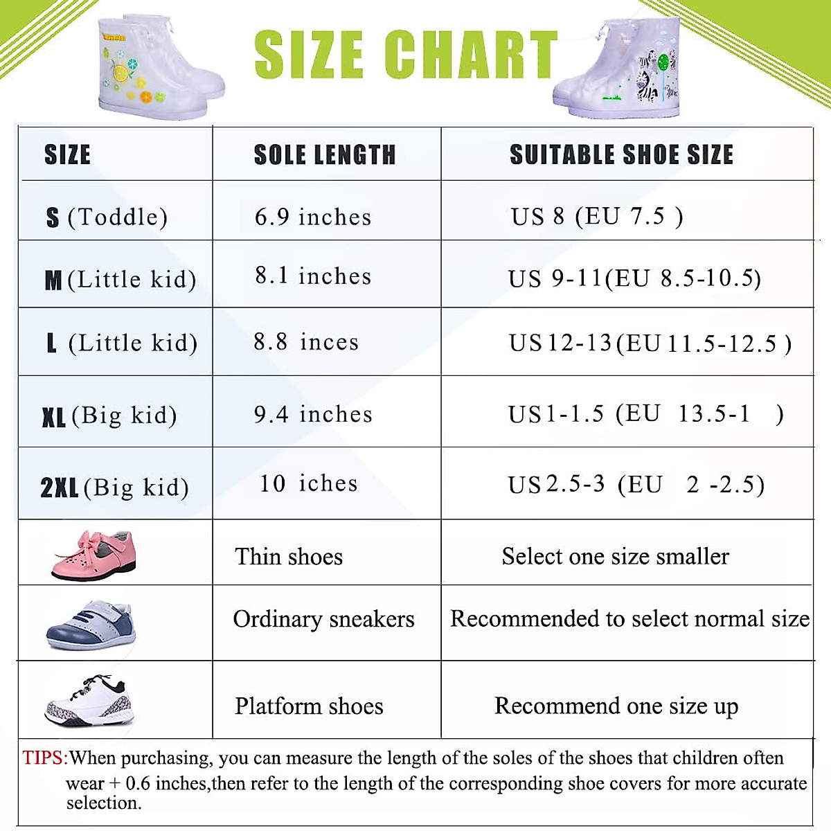 GUIGU Kids Shoe Covers for Rain Waterproof Overshoes for Cycling/Outdoor(Lemon Yellow,Medium)