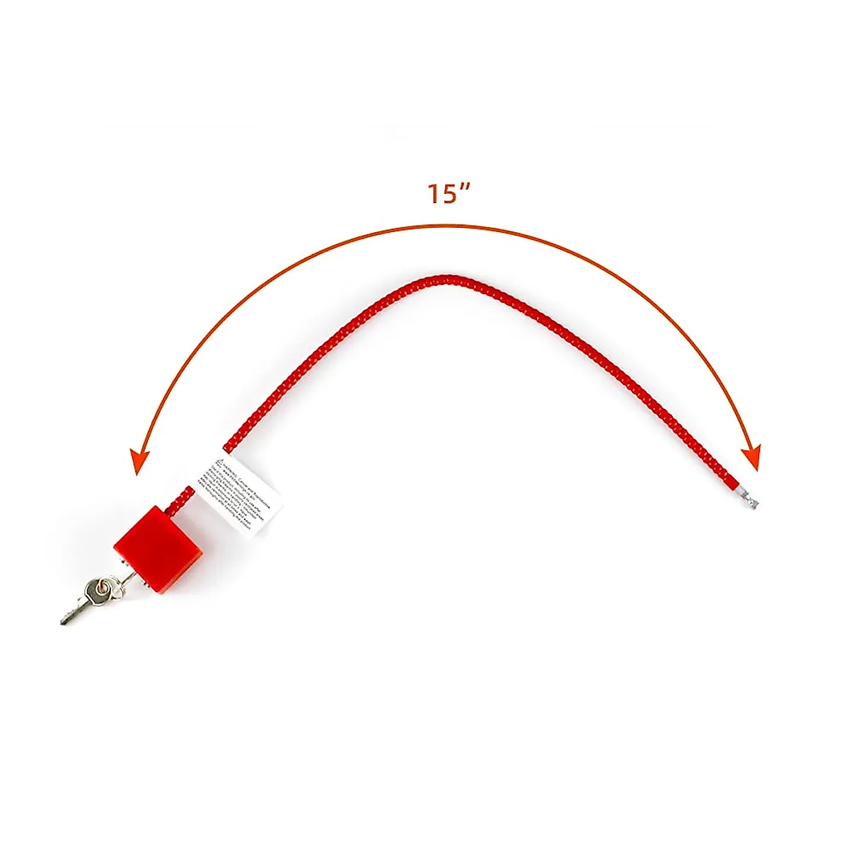 TAOZUONG 15 Inch Gun Lock, Trigger Lock, Cable Gun Lock for Firearm Locking and Secured Storage, Red Cable Lock, Doj Approved