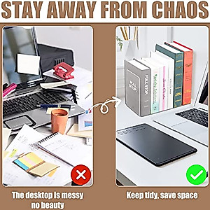 6 Pcs Acrylic Bookends, Clear Book Ends for Shelves, Heavy Duty Book Ends and Desktop Organizer, 7.3” x 4.73” x 4.73” Book Holders for Books/Movies/CDs