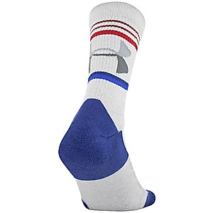 Under Armour Adult Training Novelty Crew Socks, 1-Pair , Halo Gray , Large