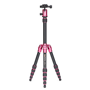 MeFOTO Classic Aluminum Backpacker Travel Tripod Kit - Hot Pink (A0350Q0H)