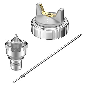 InoKraft Nozzle Set, 2.0mm Needle, Fluid Nozzle and Air Cap Set for Drizzle D1 LVLP Spray Gun, Precise, Durable