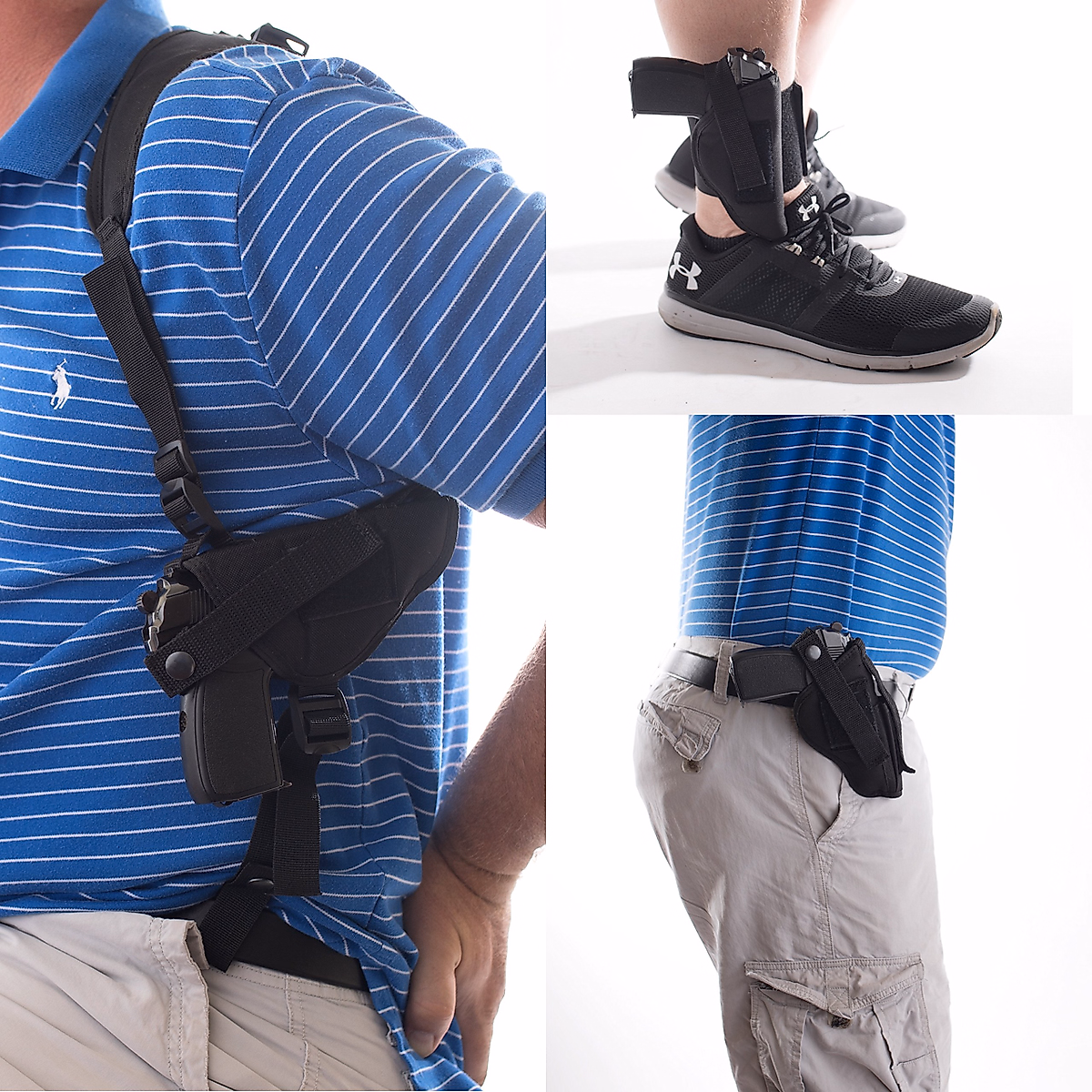 Gun Holster Buy 1 GET 2 Free Ankle Shoulder Hip Gun Holster Concealed FITS Ruger Security-9 Luger 9mm 4" Barrel #5