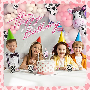 13 Pcs Cow Themed Birthday Candles - 0 to 9 Pink Cow Number Candle & Cow Print Birthday Candles, Cowgirl Theme Candle for Girls Birthday Party Decor, Holy Cow Im One Birthday Decorations (Number 1)