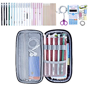 Chelory Pencil Case Large Capacity Pencil Bag Pouch Pen Case Pencil Marker Holder Stationery Organizer Cosmetic Makeup Bag with Big Storage for Teen Boys Girls School & Office Supplies (Light Pink)