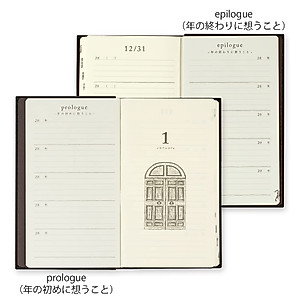 Midori 12396006 Diary for 5 Year Consecutive Use, Door, Black