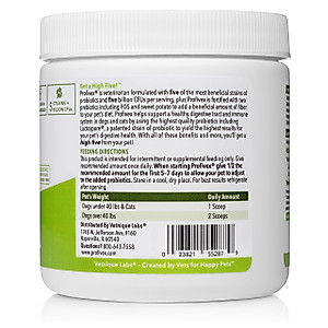 Vetnique Labs Glandex for Dogs 5.5oz Beef Anal Gland Powder Supplement & Profivex Probiotics for Dogs 4.25oz Pork Powder