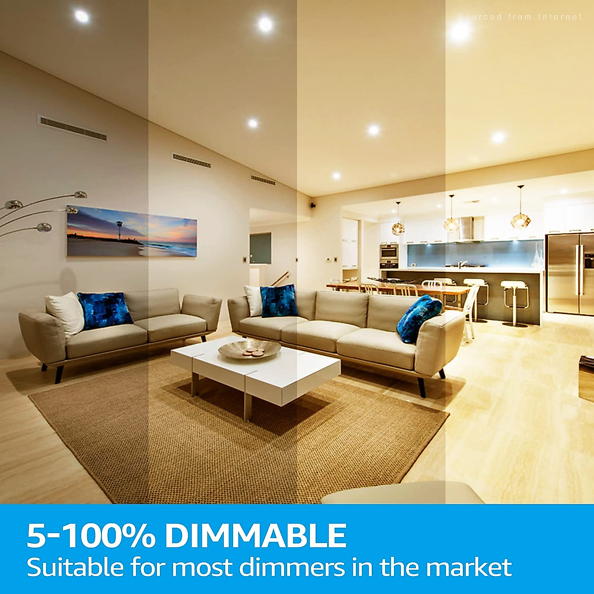 TORCHSTAR 16 Pack 6 Inch Ultra-Thin LED Recessed Lighting with Junction Box, 12W 1000lm Dimmable Recessed Downlight, 3000K Warm White, ETL & Energy Star Listed