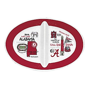 Magnolia Lane Alabama Mel 2 Section Platter