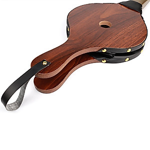 Z-COLOR 1PCS Brown Wood Fireplace Bellows 15" x 6.5" Outdoor Cooking Fan Air Blower