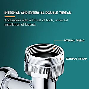 SLDHFE Universal Rotating Faucet Extender, 1080 Big Angle Degree Swivel Kitchen Sink Faucets Aerator, Splash Filter Rotatable Robotic Arm 2 In 1 Faucet Attachment Dual Mode