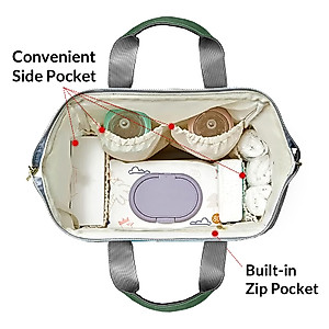 Anneunique Personalized Cute Animal Palm Diaper Bag Shoulder Backpacks with Name Nursing Bags for Boys Girls