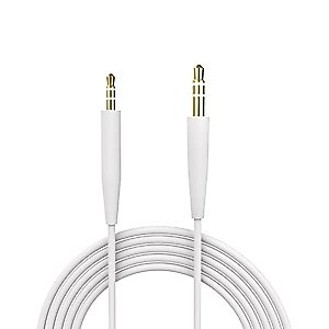 Replacement QC35 II Headphone Replacement Cord Cable Compatible Bose QuietComfort 35 (Series II),Bose On-Ear 2/OE2/OE2i/QC25/QC35/Soundlink/SoundTrue Wireless Headphones (White)