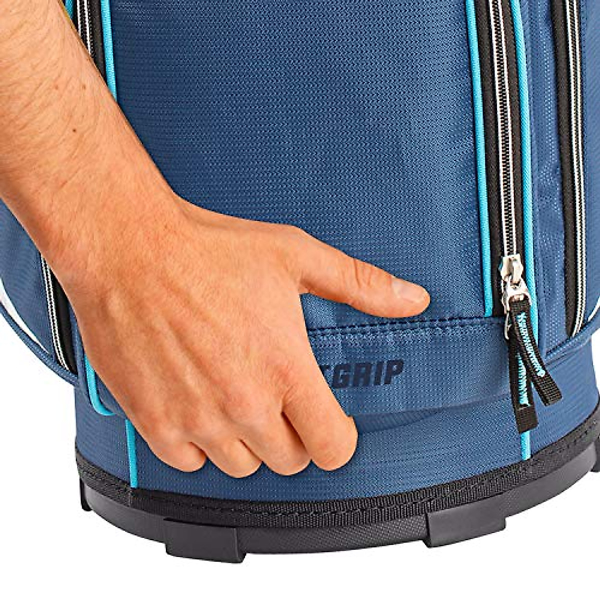 Izzo Golf Izzo Ultra-Lite Cart Golf Bag With Single Strap & Exclusive Features, Navy Blue/Light Blue