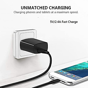Charger Cord for Motorola Moto G5 G5S G4 E5 E4 C Plus E6 E5/Play/Cruise/Supra,Samsung Galaxy J5 J7 J3 A6 J2,Fast Charge Charging Wire,Micro USB Phone Power High Speed Data Cable 3FT 6FT 6FT 3Pack