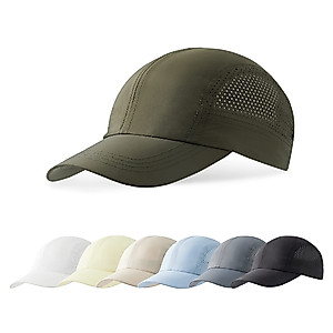 zowya Cool Sun Hat Outdoor Sport Cap Breathable Quick Drying Waterproof Unstructured Running Climbing for Men Women Olive, Light Thin Soft Night Reflection