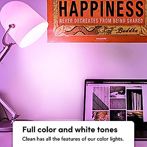 LIFX Clean, A19 1100 lumens, Full Color with Antibacterial HEV, Wi-Fi Smart LED Light Bulb, No Bridge Required, Works with Alexa, Hey Google, HomeKit and Siri (1-Pack)