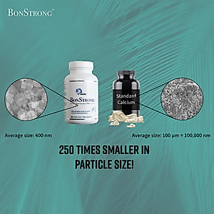 BonStrong Nano Calcium & MSM - Patented Nanotechnology with Vitamin D & K, Magnesium, Zinc, Selenium, and MSM for Bone & Joint Health - 120 Veggie Caps