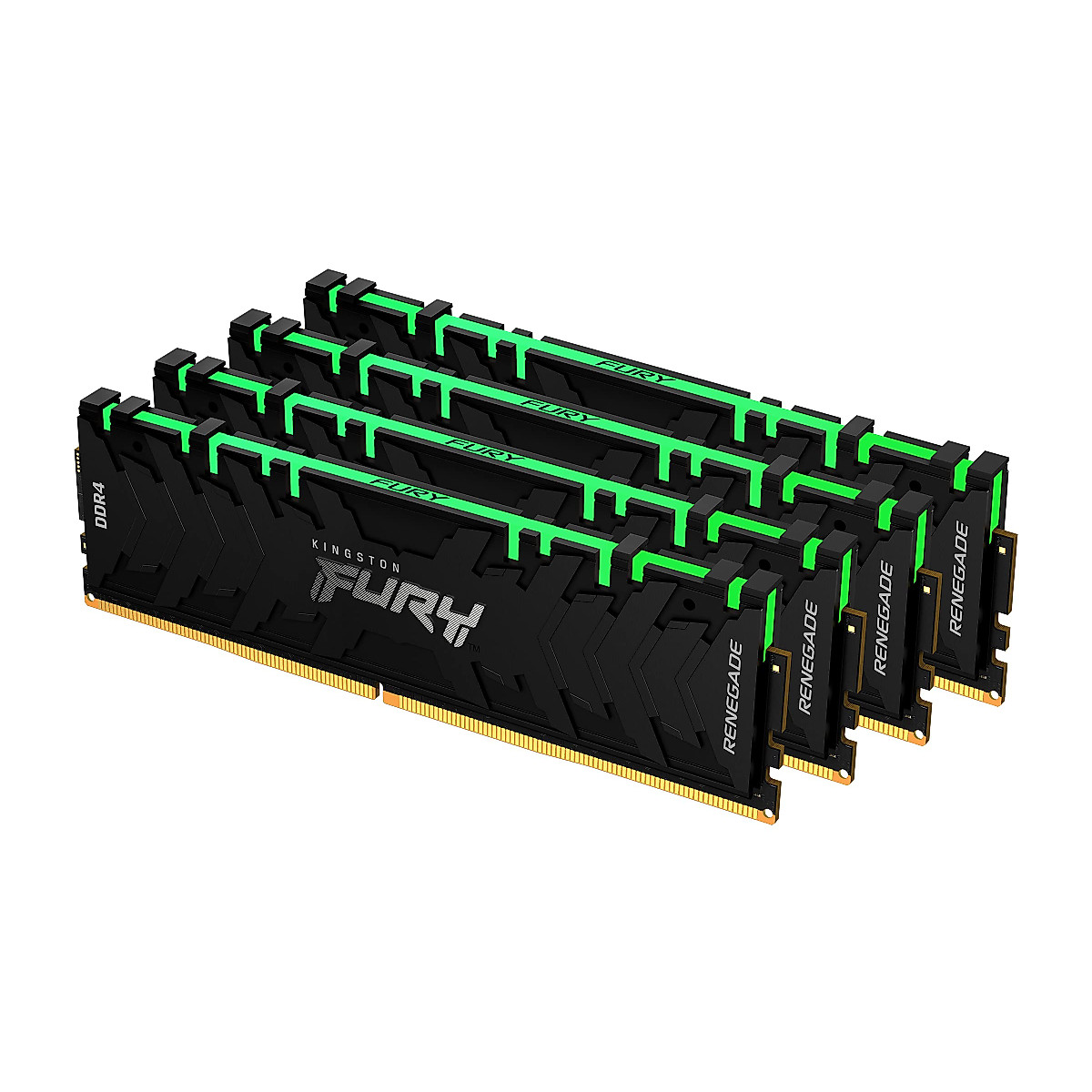 Kingston Fury Renegade RGB 64 GB (4 x 16 GB) 3600 MHz DDR4 CL16 Desktop Memory Kit of 4 KF436C16RB1AK4/64