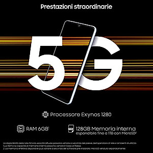 Samsung Galaxy A53 5G (128GB, 6GB) 6.5", IP67 Water Resistant, Dual SIM GSM 4G Volte Unlocked (Not Verizon Boost At&t Cricket) International Model A536E/DS (25W Charging Cube Bundle, Awesome Whitee)